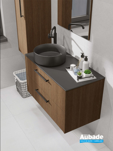 Striato : meuble de salle de bain au décor strié | Espace Aubade