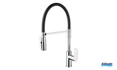 Mitigeur évier bec haut avec douchette Round Paini France | Espace Aubade
