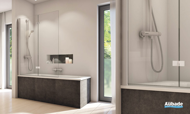 Pare-baignoire 1 volet pivotant Top-Line SanSwiss | Espace Aubade