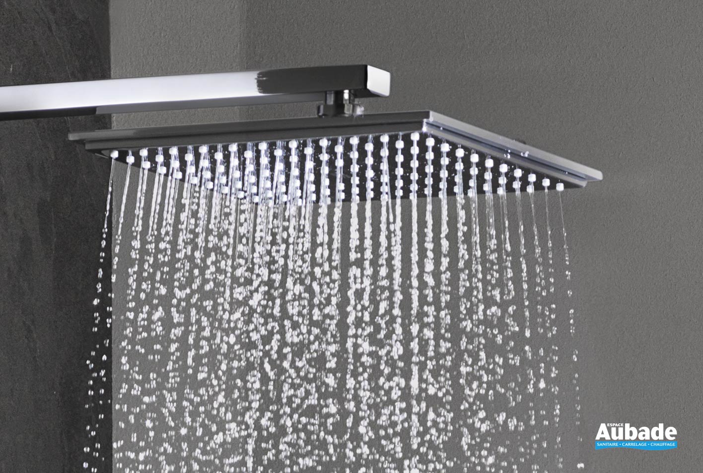 Hydrothérapie : douche de tête carrée Grohe Allure | Espace Aubade