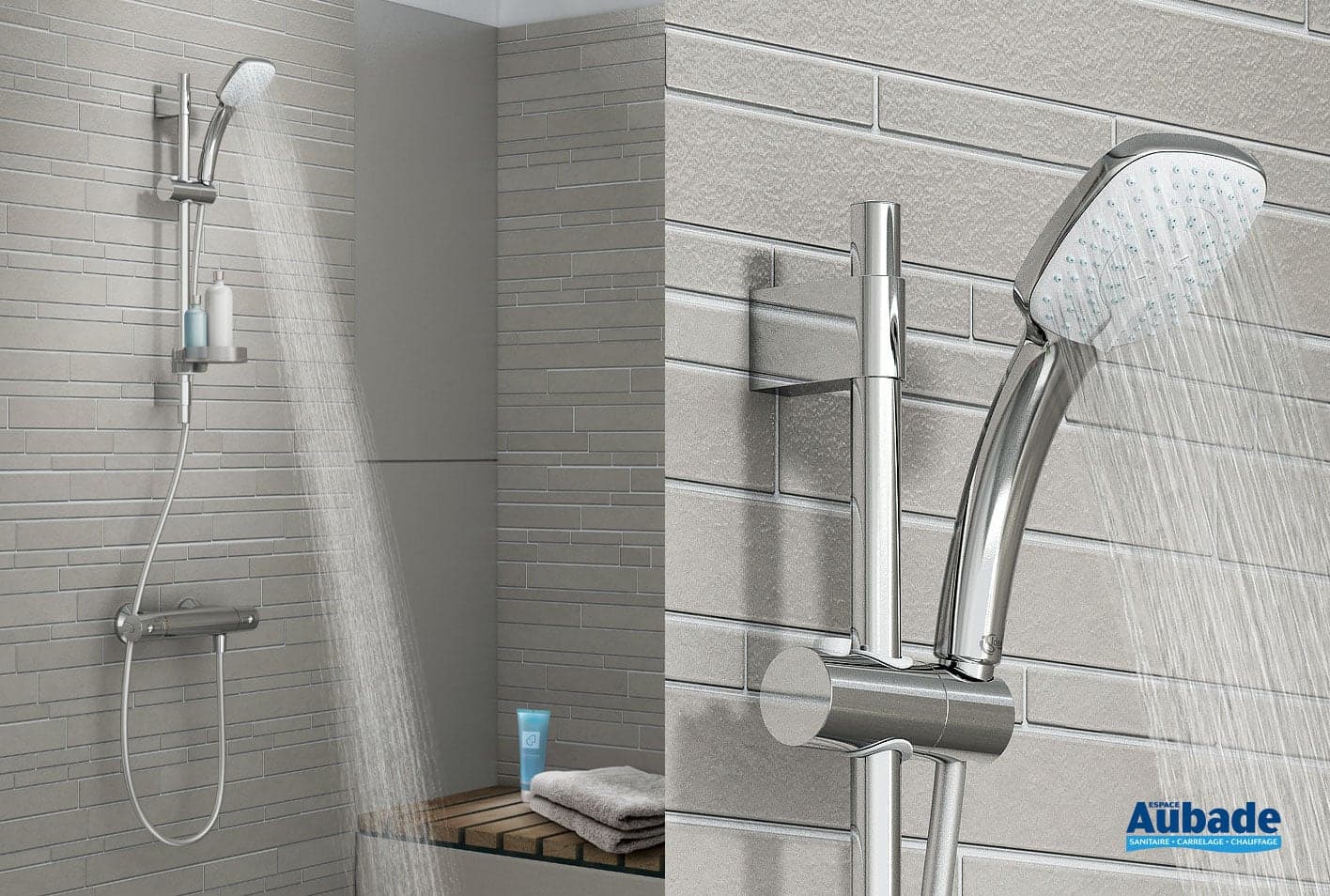 Combiné de douche Ideal Standard Cube | Espace Aubade