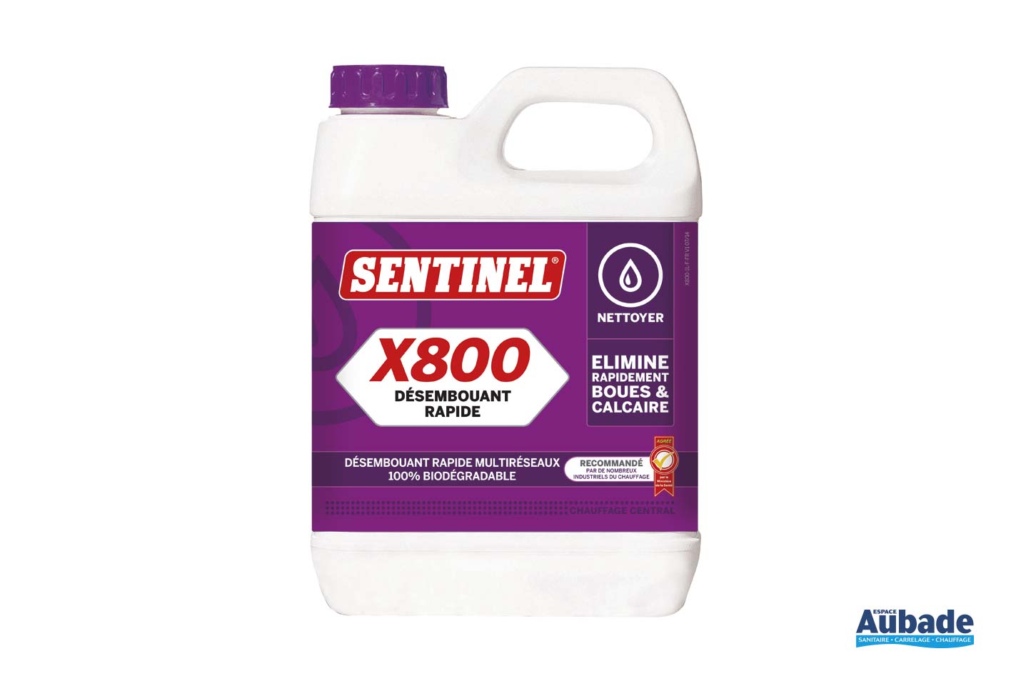 Nettoyant radiateur boue et tartre Sentinel X800 Jetflo | Espace Aubade