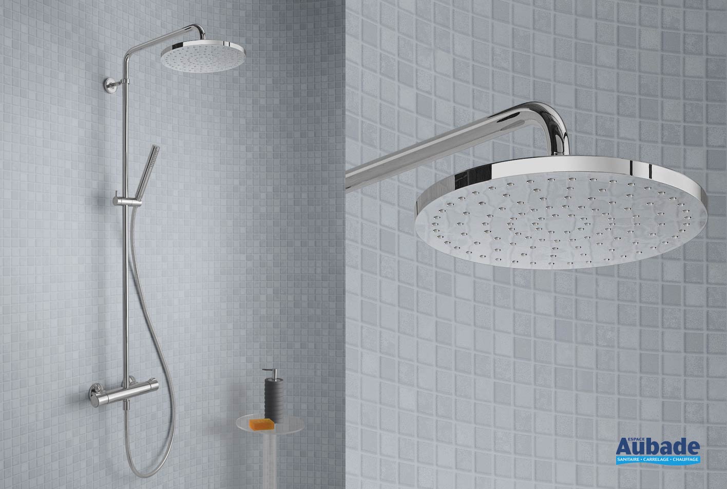 Hydrothérapie : colonne douche thermostatique Theta | Espace Aubade