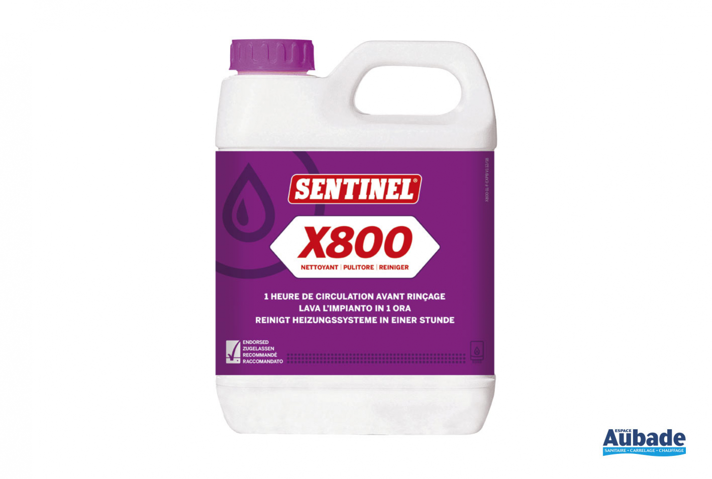 Nettoyant radiateur boue et tartre Sentinel X800 Jetflo | Espace Aubade