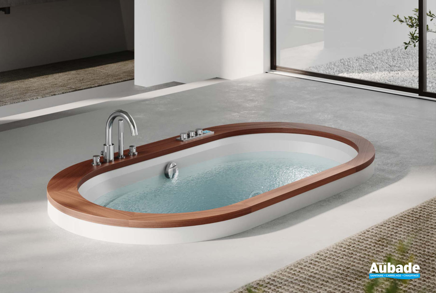 Baignoire Balnéo Encastrable Opalia 2 Places Jacuzzi® | Espace Aubade