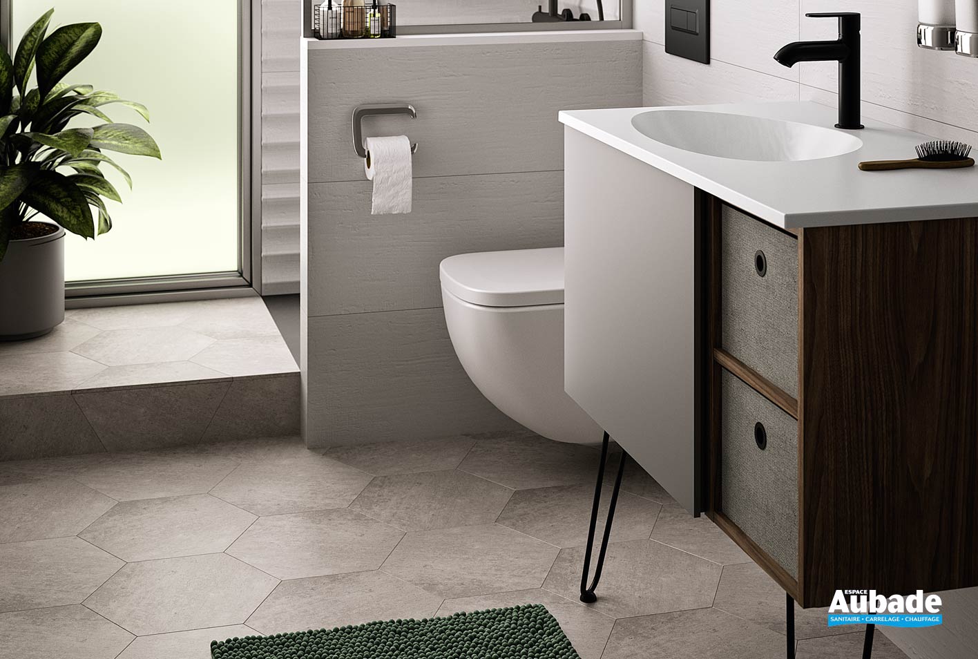 Salle de bains Inspiration Modernité Fonctionnelle de Aubade Création ...