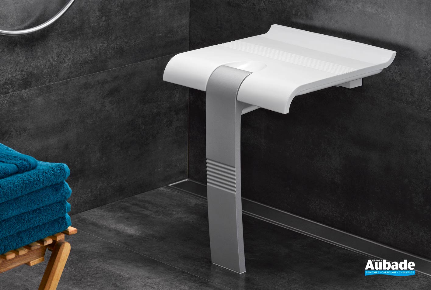 Siège de douche escamotable mural Pellet ASC Arsis | Espace Aubade
