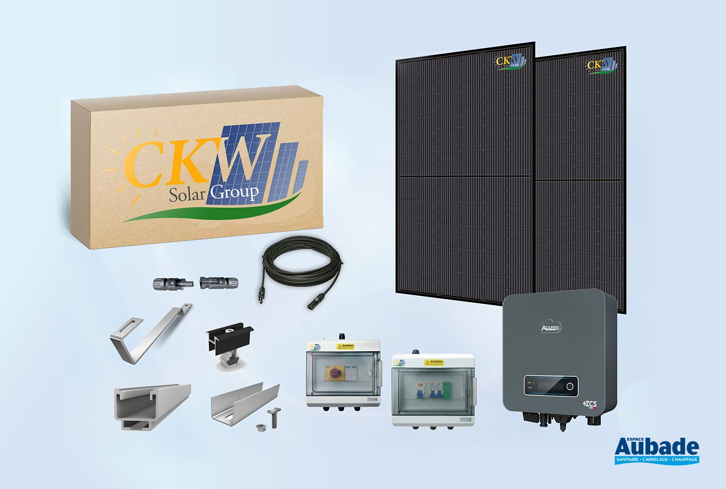 Kit Photovoltaïque 3kW pour toit avec onduleur CKW Solar | Espace Aubade