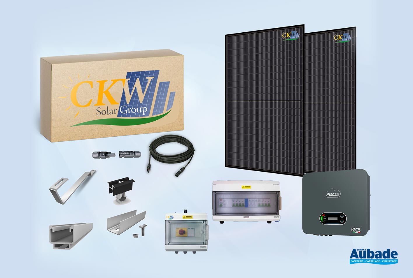 Kit Solaire full black triphasé 6kW CKW Solar | Espace Aubade