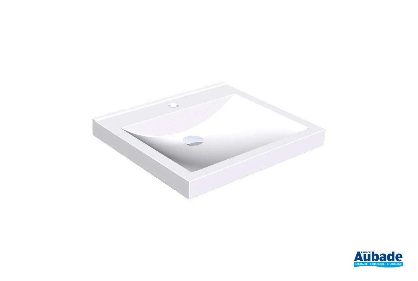 Tablette lavabo collectif blanche Franke Quadro | Espace Aubade