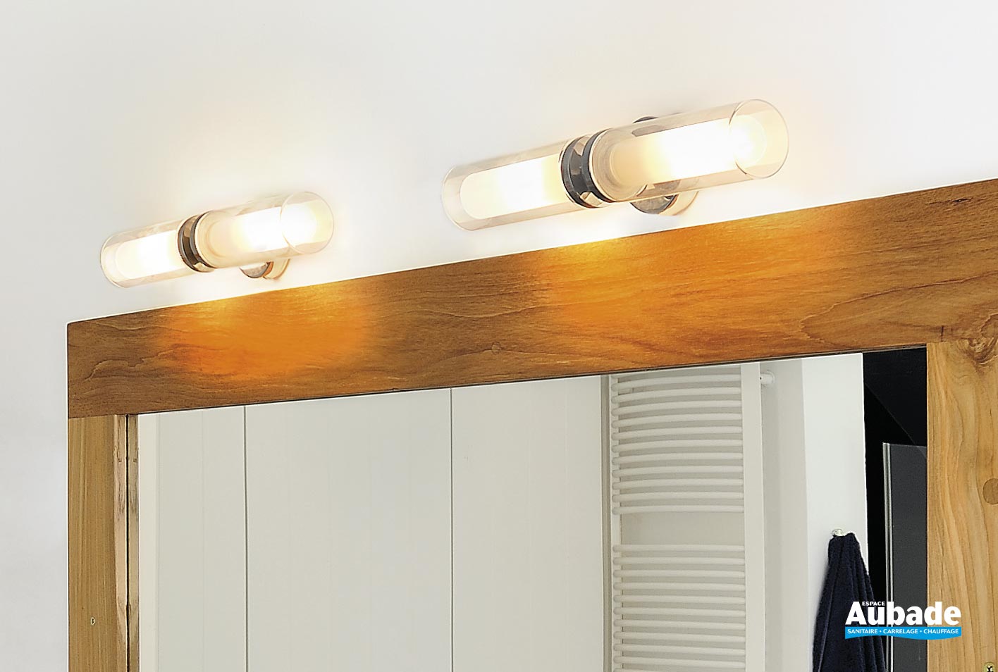 Double Applique murale en tube WL 106 E14 | Espace Aubade