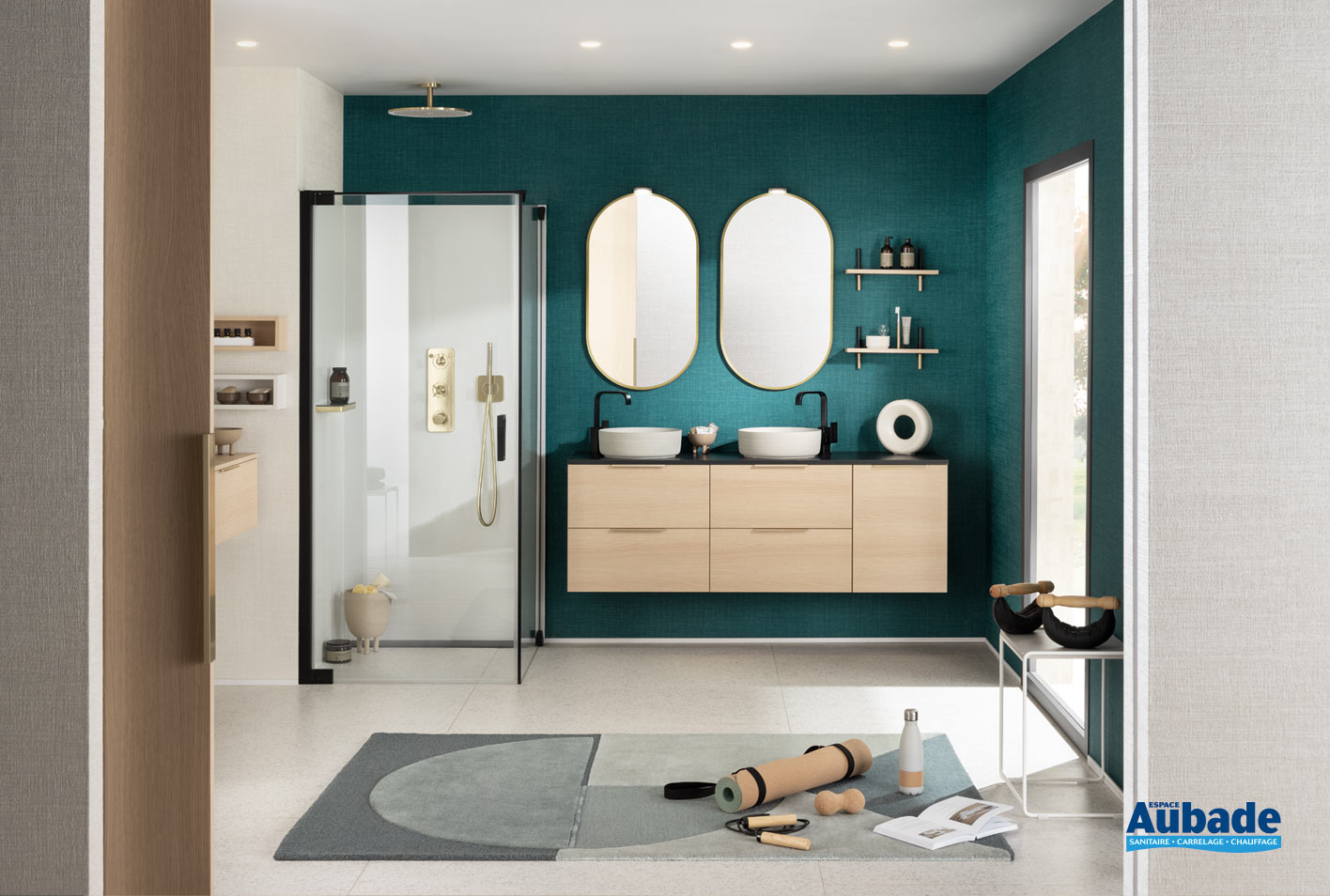 Unique Archi 160 double vasque Delpha | Espace Aubade