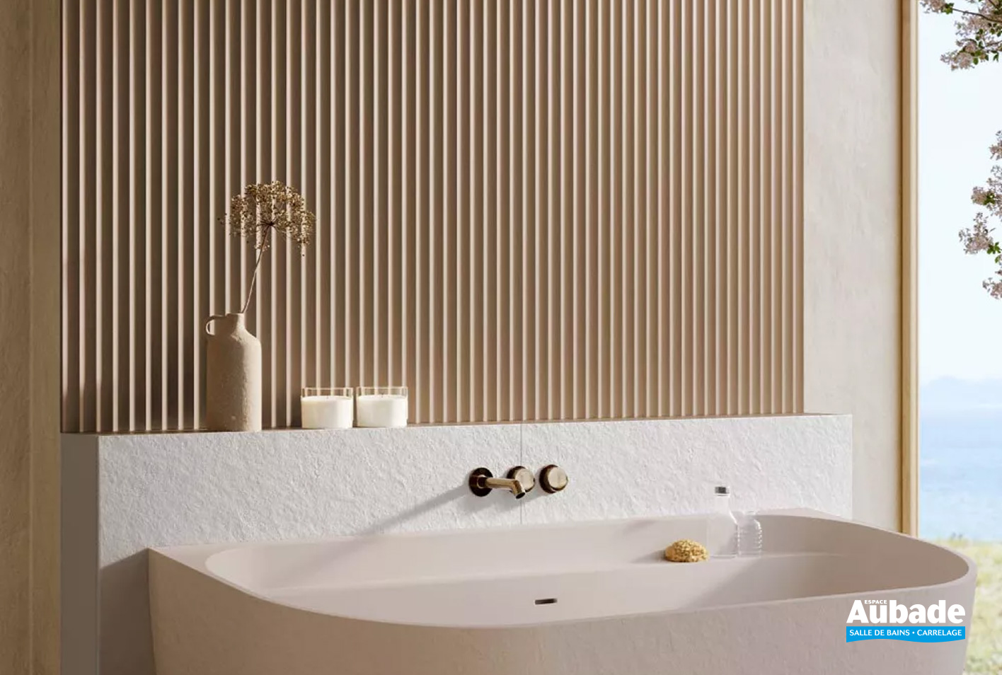 Panneau mural de douche texturé Hera | Espace Aubade