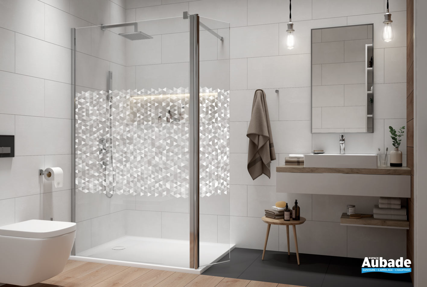 Paroi de douche Arty volet mobile Leda | Espace Aubade
