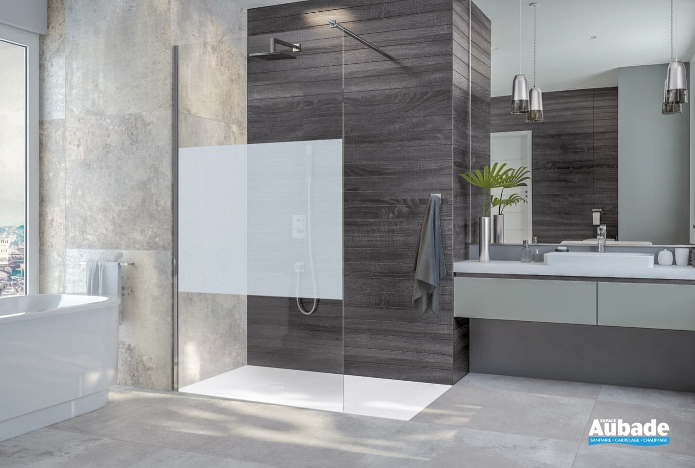 Paroi de douche Open Leda | Espace Aubade