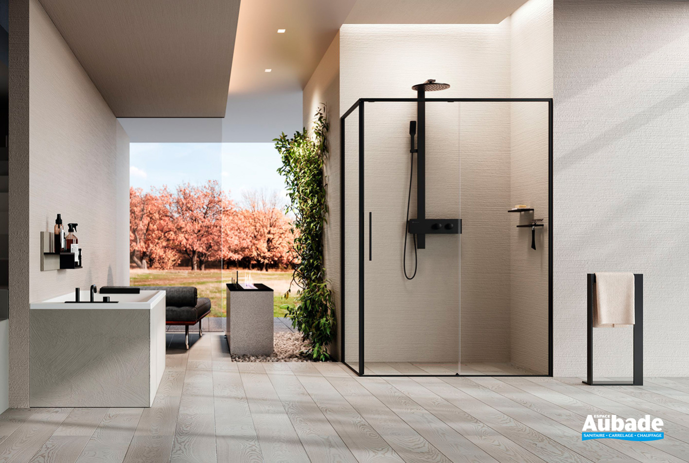 Paroi de douche Riga 2P + F de Novellini | Espace Aubade