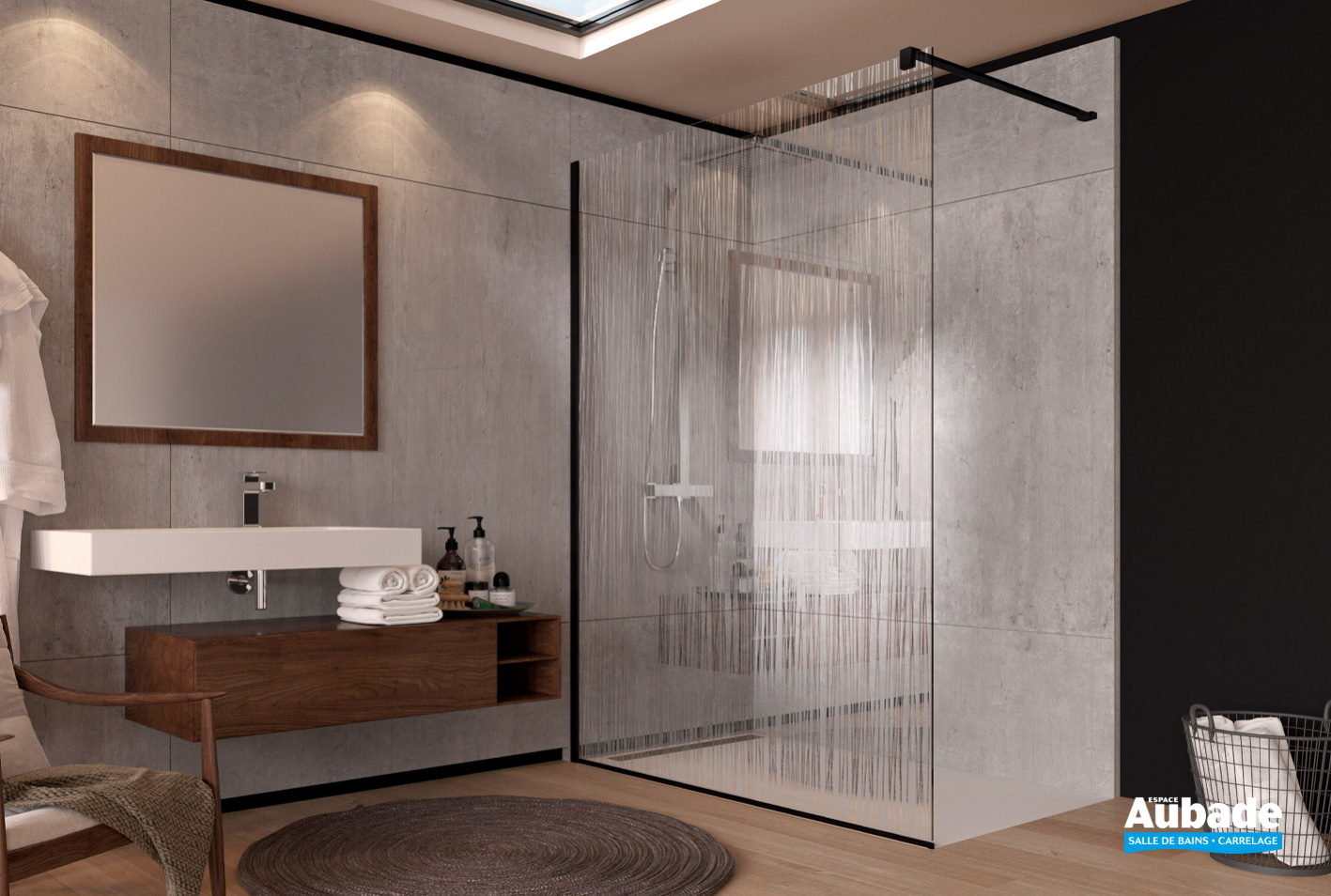 Paroi de douche Fil d'eau II Ronal | Espace Aubade