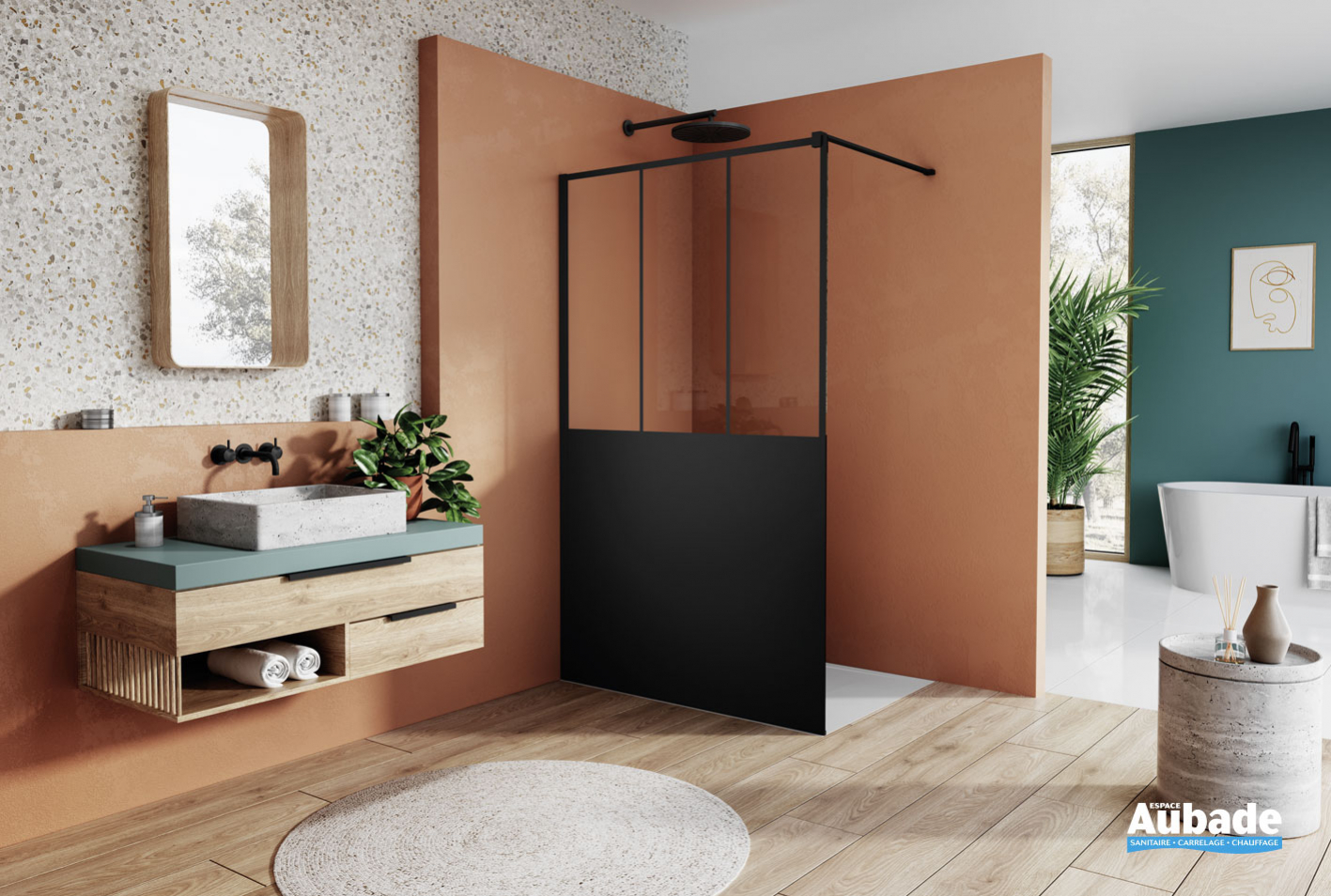 Paroi douche Walk-In Atelier Ronal | Espace Aubade