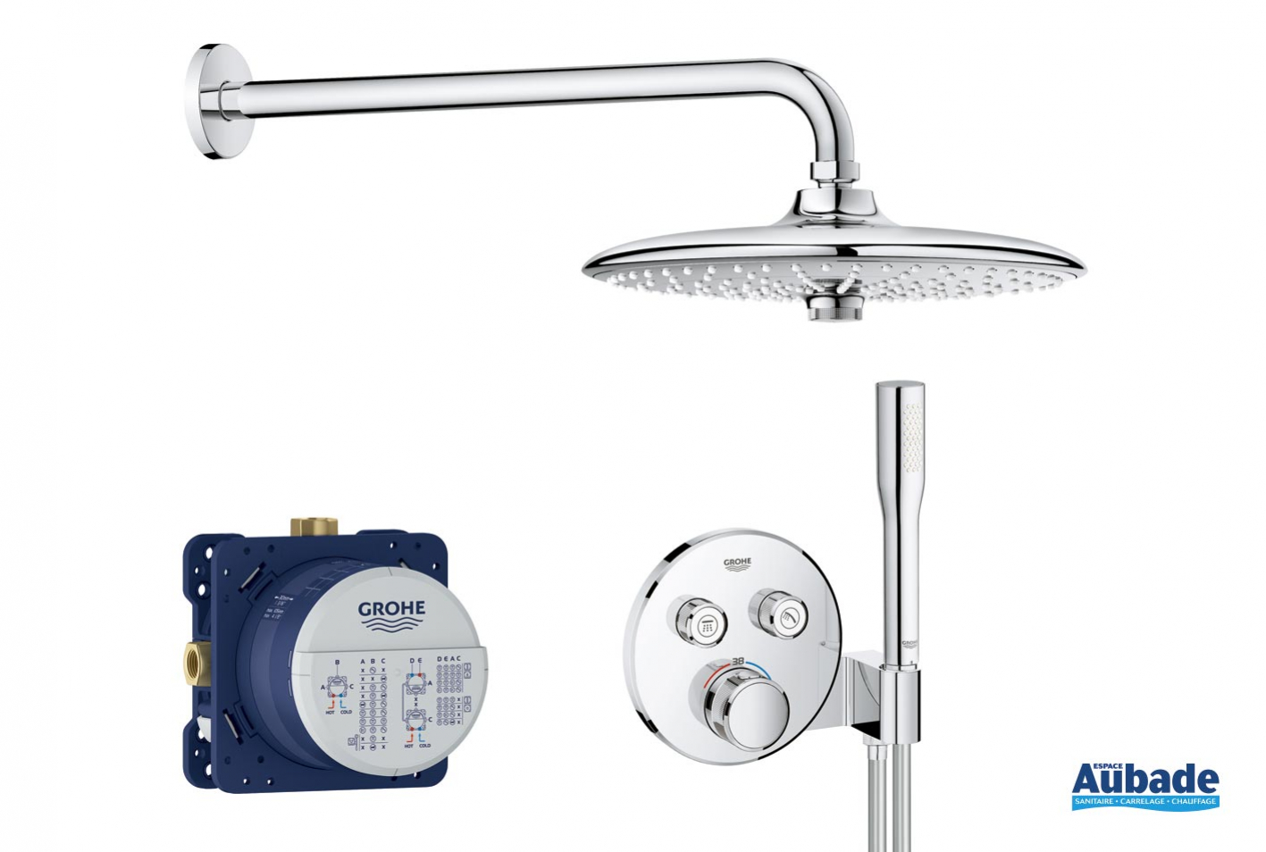 Ensemble de douche Grohtherm SmartControl encastré Grohe