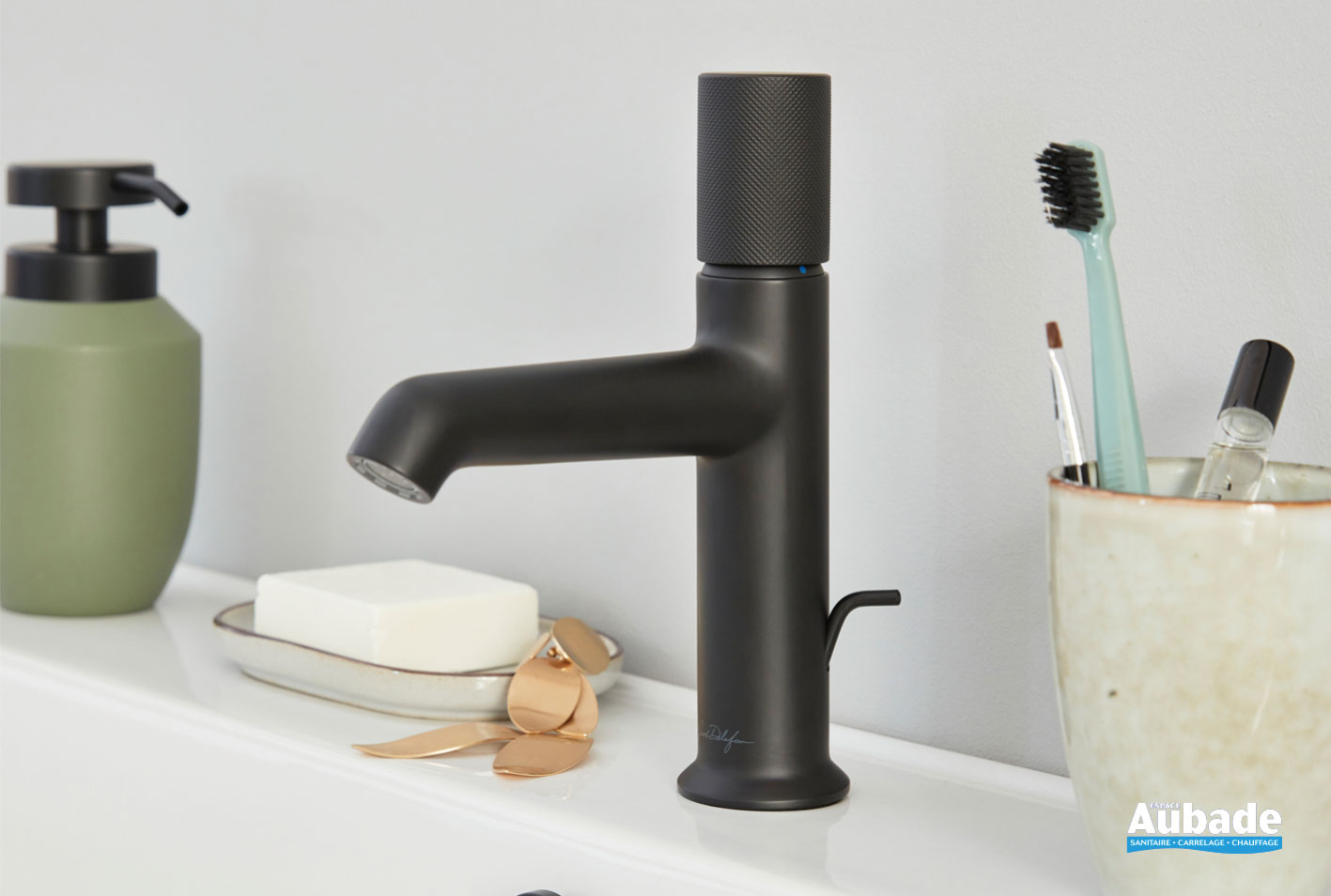 Mitigeur lavabo bas Noir mat Rivoli Jacob Delafon | Espace Aubade