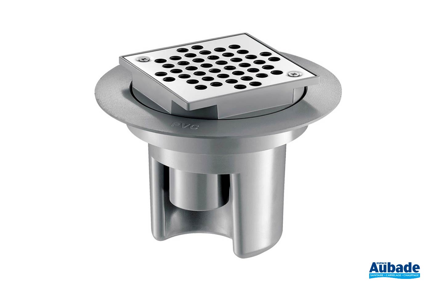 Siphon de sol avec platine à grille inox | Espace Aubade