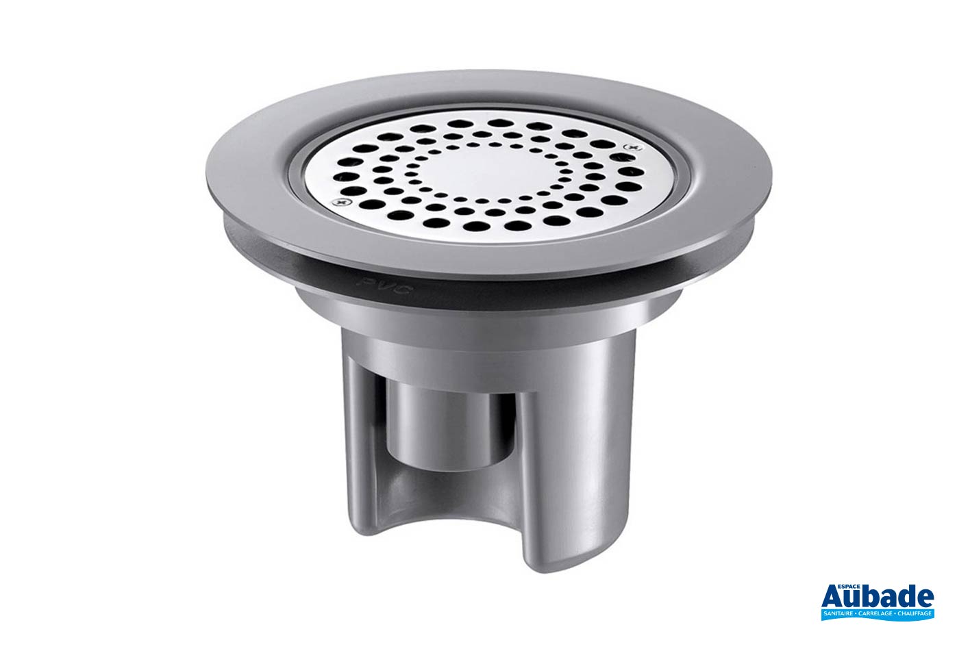 Siphon de sol rond avec platine à grille inox | Espace Aubade