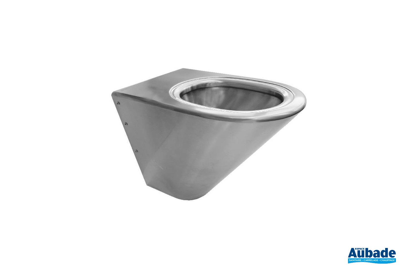 WC suspendu sans abattant en inox Franke | Espace Aubade